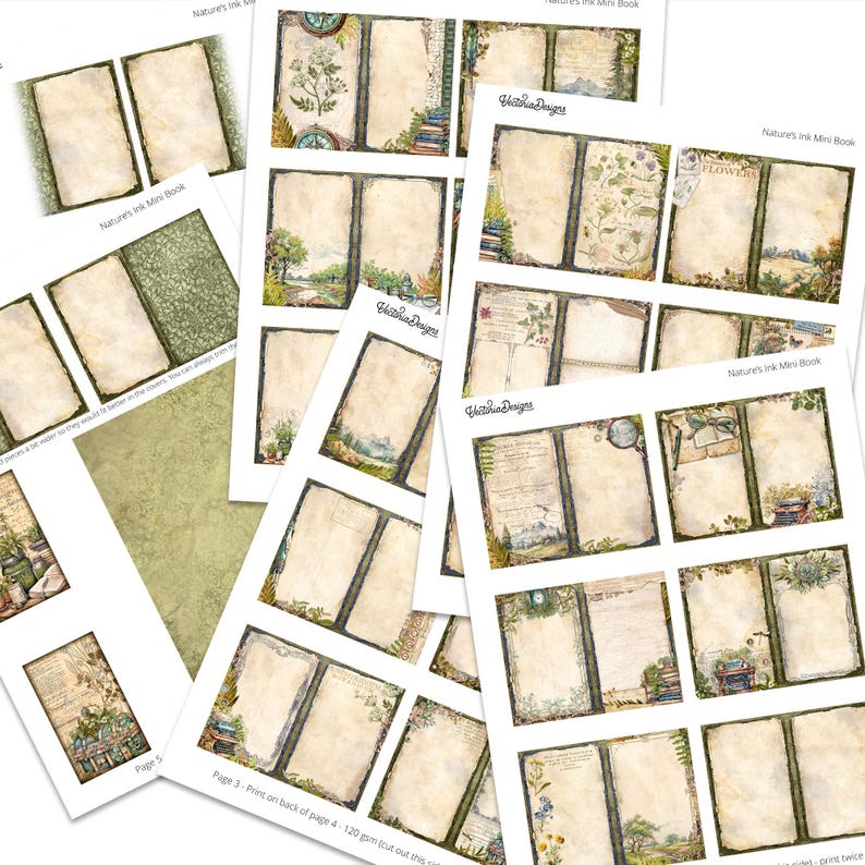 Nature's Ink Mini Book Printable - 003940 - Etsy