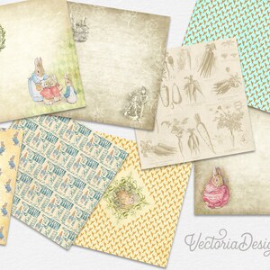 Peter Rabbit Kit, Digital Paper Kit, Junk Journal Kit, Digital Download ...