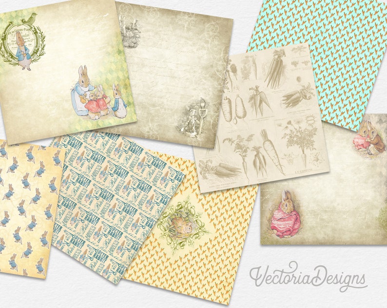 Peter Rabbit Kit Digital Paper Kit Junk Journal Kit Digital | Etsy