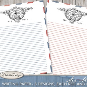 Air Mail Paper Pack Printable Writing Paper Printable Air Mail ...