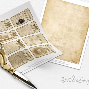 Library Tickets Digital, Junk Journal Printable, Ephemera Tickets ...