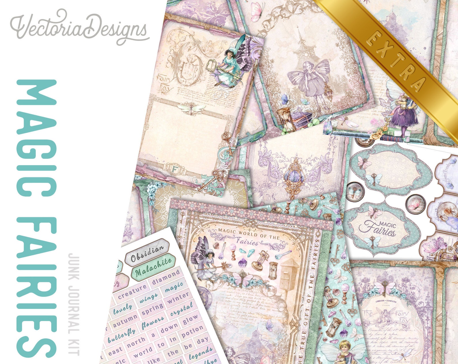 Winter Fairies DELUXE Crafting Printables Kit Fairy Junk - Etsy