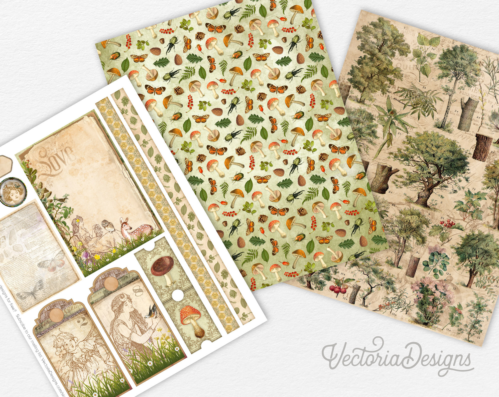 Keeper Of The Forest Junk Journal, Printable Paper Crafting Kit, Forest ...