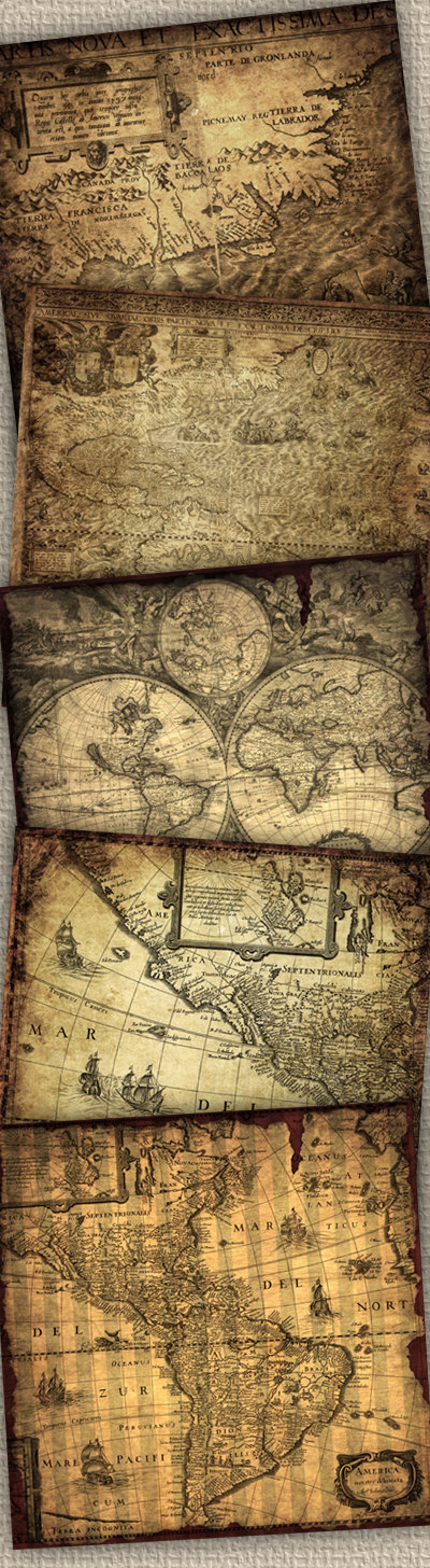 Printable Maps Digital Paper 12 X 12 Printable Crafting | Etsy