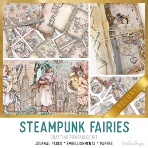 Steampunk Fairies Junk Journal Kit DELUXE Steampunk Fairy Crafting Junk ...