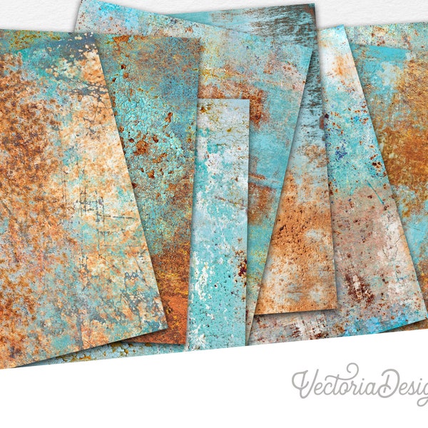 Rust and Turquoise - Etsy