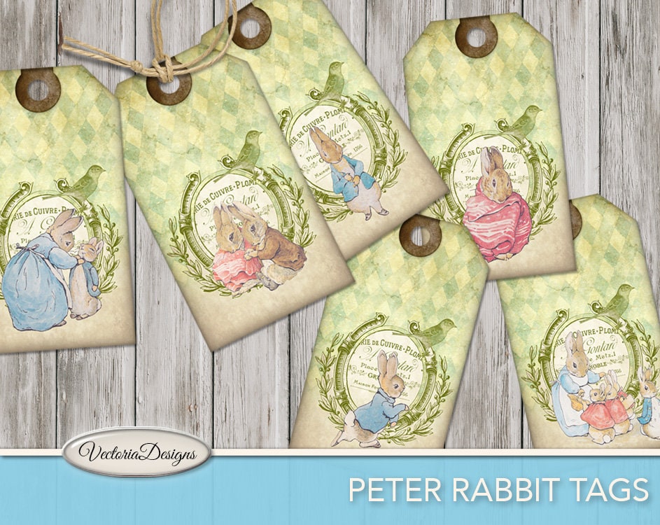 Peter Rabbit Kit, Digital Paper Kit, Junk Journal Kit, Digital Download ...