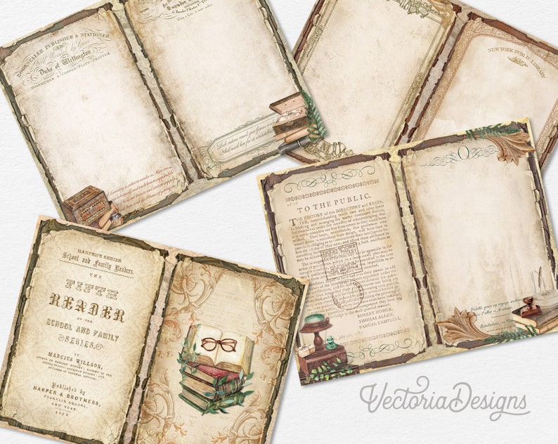 The Forgotten Library Junk Journal Kit, Books Junk Journal Kit ...