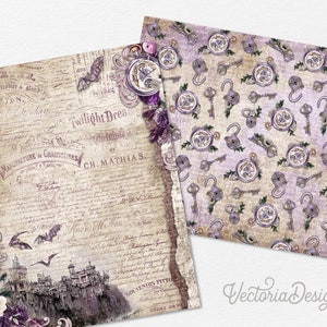 Gothic Junk Journal Kit Gothic Embellishments Gothic Paper Printable ...