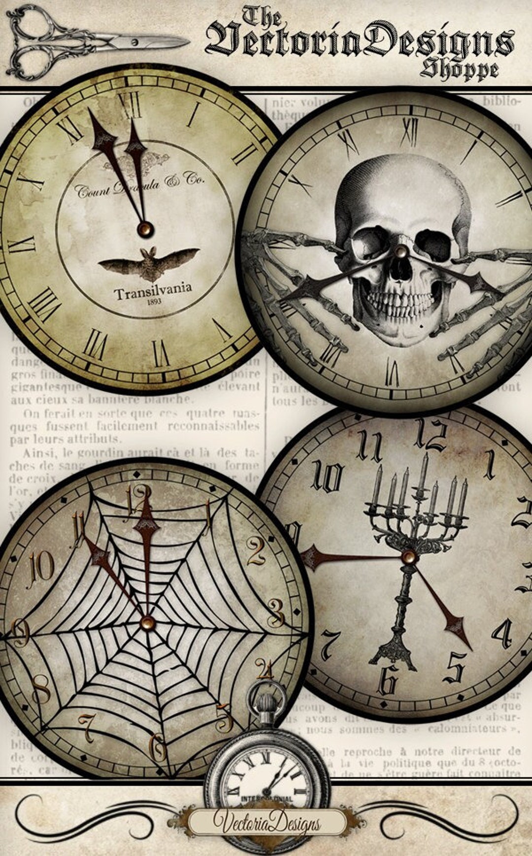 Halloween Clocks, Halloween Skull Decor, Halloween Printables, Bat ...