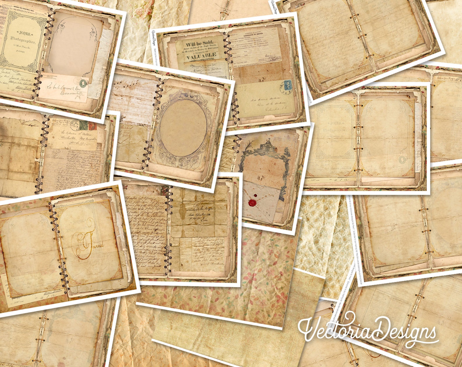Layered Junk Journal Kit Printable Paper Craft Layered - Etsy