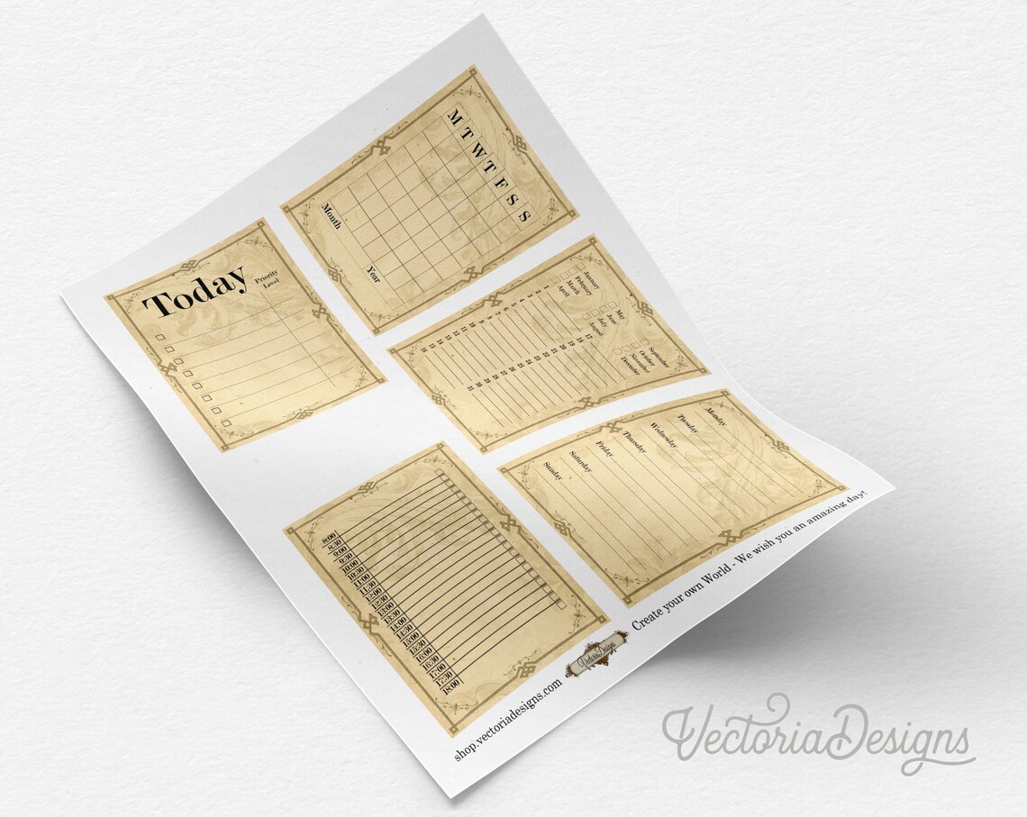Journal Cards "calendar", Junk Journal, ATC Calendar, Printable Junk ...