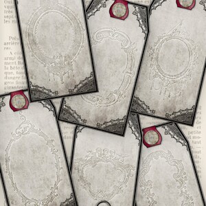 Gothic Lace Tags printable tags paper crafting digital | Etsy