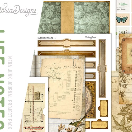 Life Notes Mega Junk Journal Kit Printable Junk Journal | Etsy