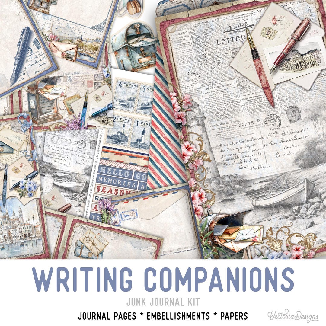 Writing Companions Junk Journal Kit, Writing Junk Journal Kit Writing ...