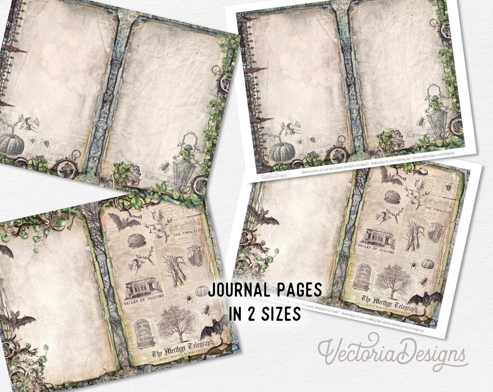 Forgotten Garden Junk Journal Kit, Halloween Junk Journal Kit ...