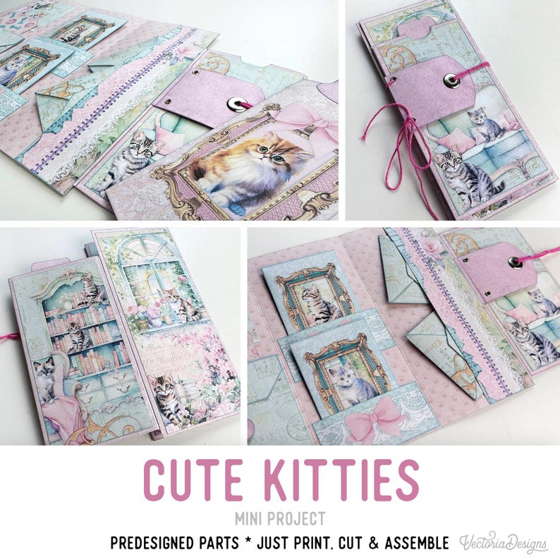 Cute Kitties Mini Folio Mini Project Cats Crafts Mini Folio Cats Craft ...