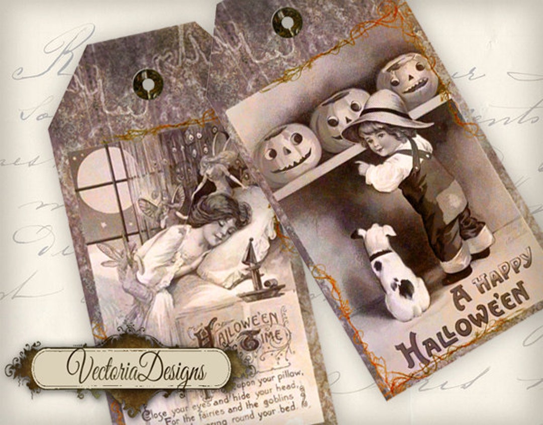 Halloween Tags, Vintage Halloween Images, Halloween Printables ...