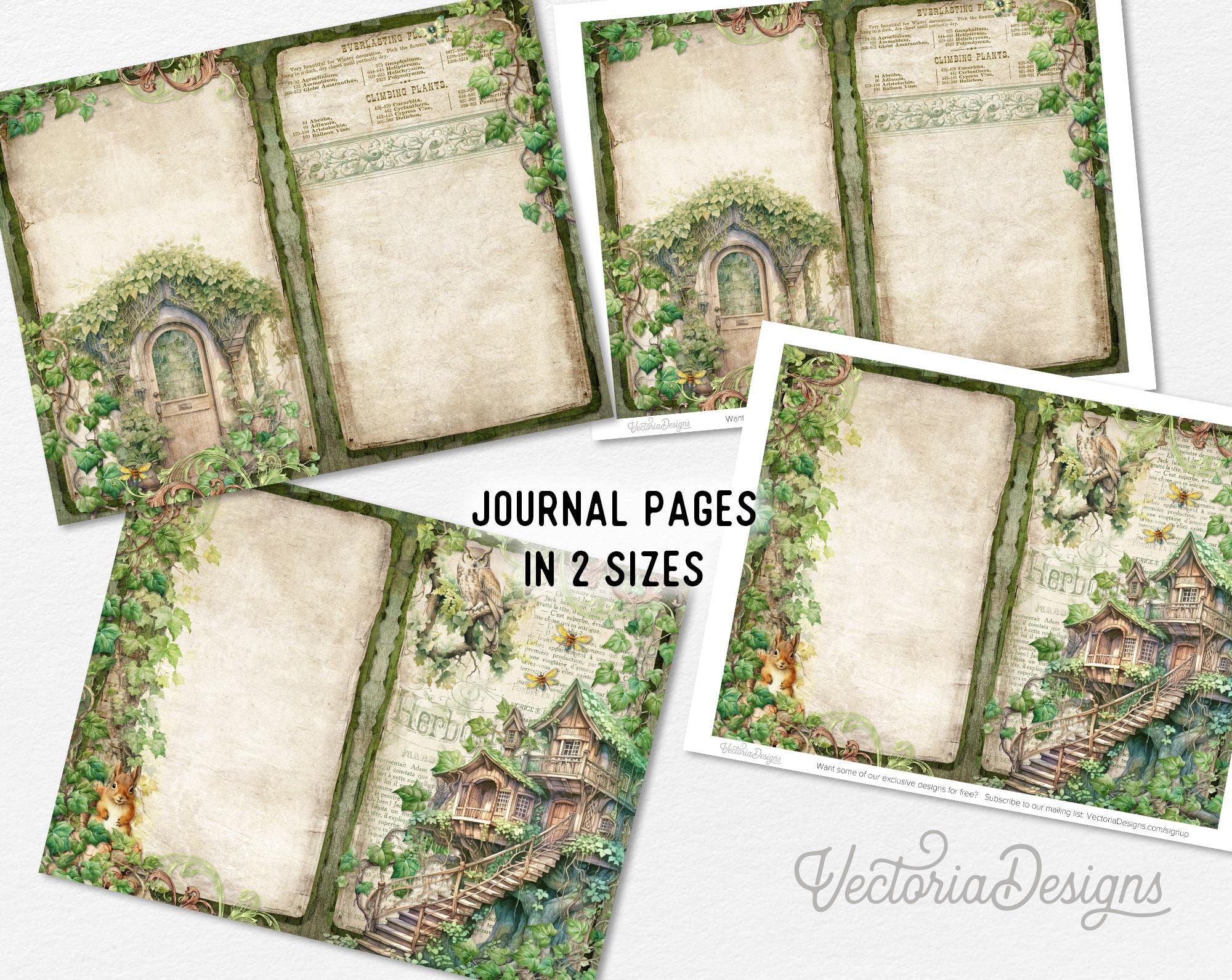 Ivy Forest Junk Journal Kit, Ivy Junk Journal Kit Ivy Embellishments ...