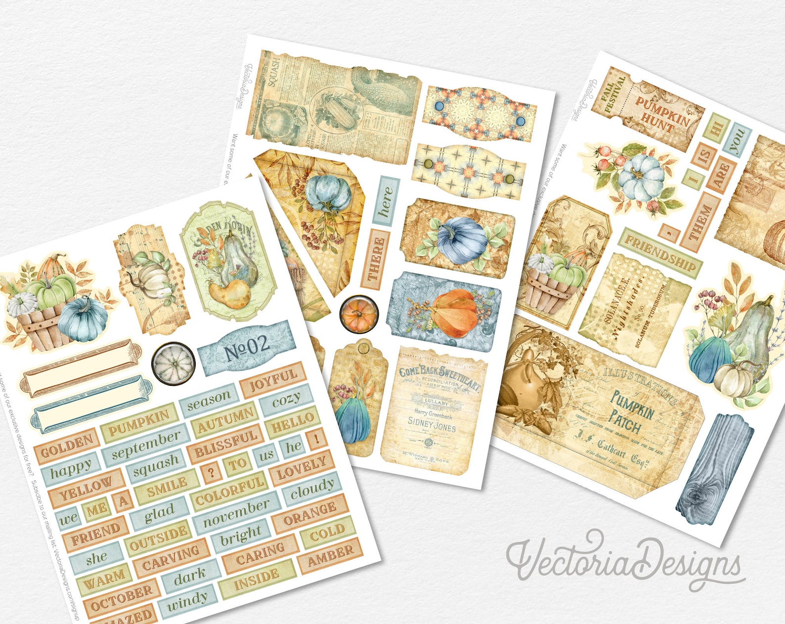 Pumpkin Patch Junk Journal Kit Fall Junk Journal Kit Autumn - Etsy