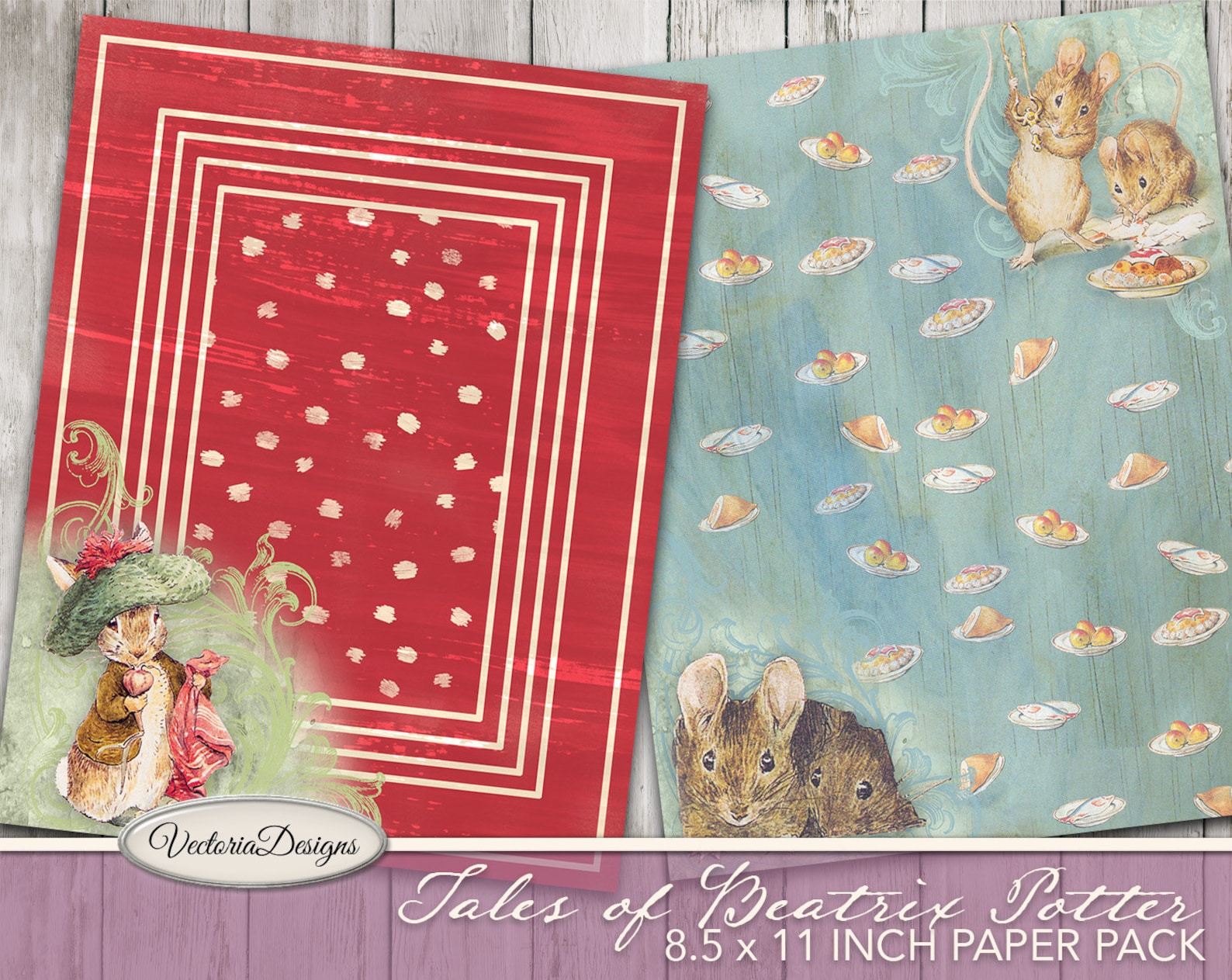 Tales of Beatrix Potter 8.5 X 11 Inch Paper Pack, Journal Pages ...