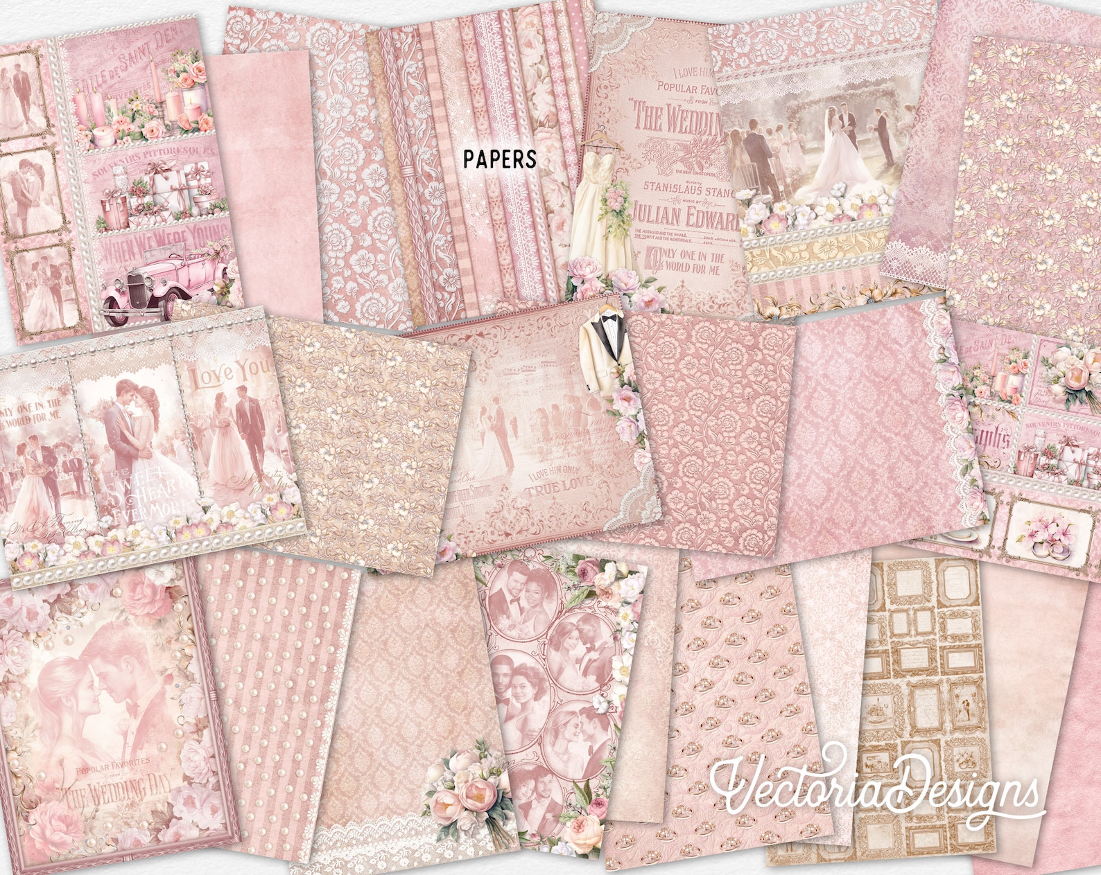 Wedding Junk Journal Kit Large DELUXE, Wedding Crafting Printables ...