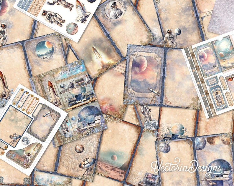 Space Travel Junk Journal Kit Printable Junk Journal Kit Astronaut ...