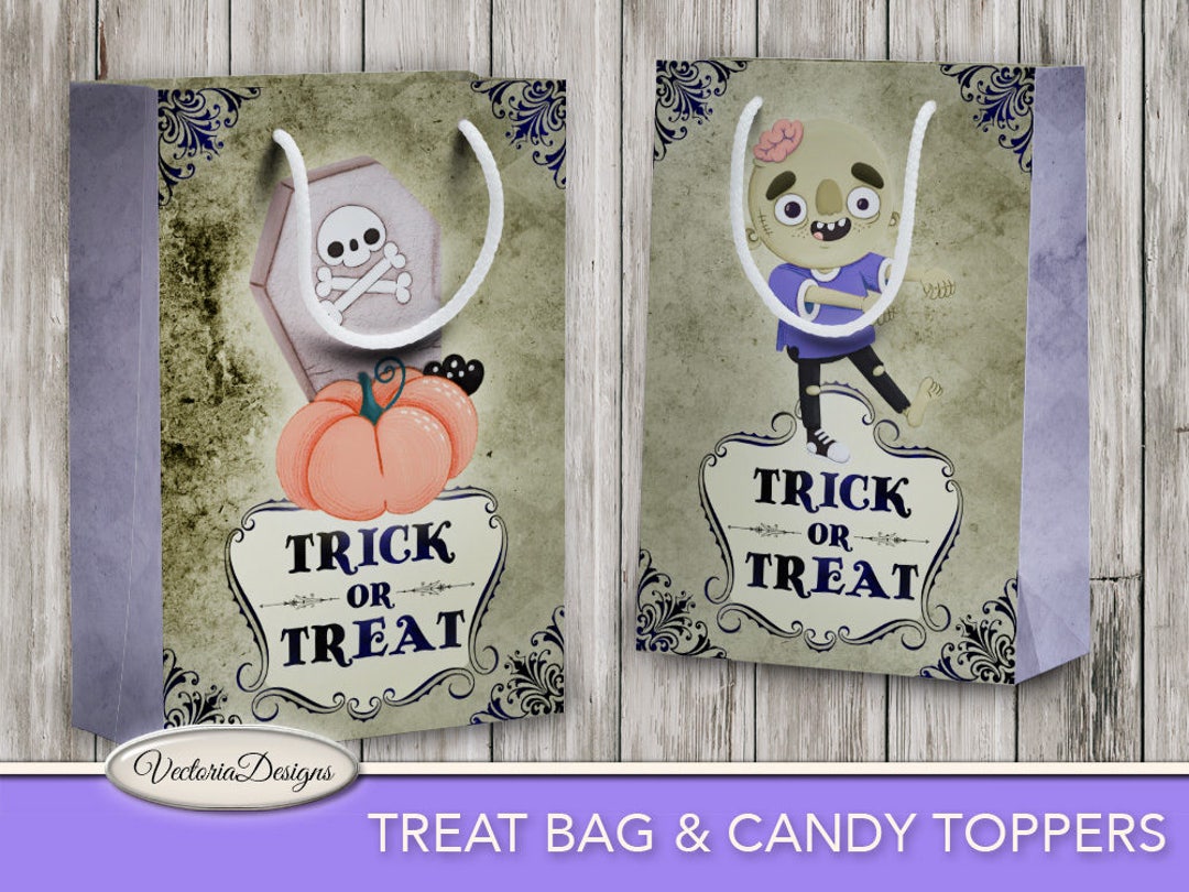 Halloween Favor Bag Toppers, Halloween Printables, Halloween Trick or ...