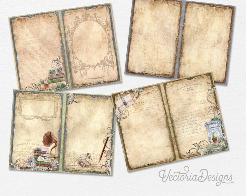 Written Stories Mini Junk Journal Kit Writing Journal Pages - Etsy