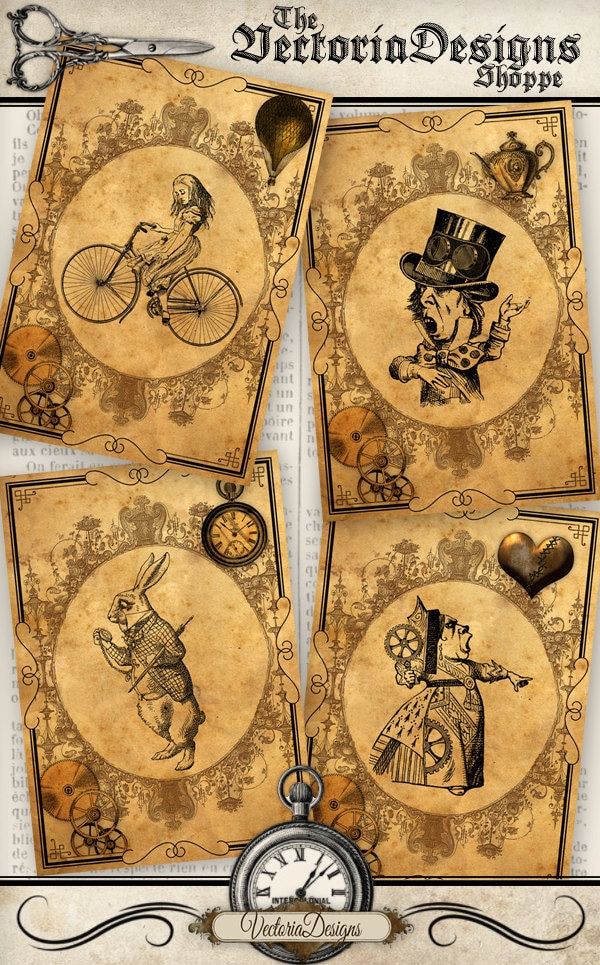 Steampunk Alice In Wonderland Art
