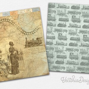 Train Paper Crafting, Train Adventures Printable, Train Ephemera ...