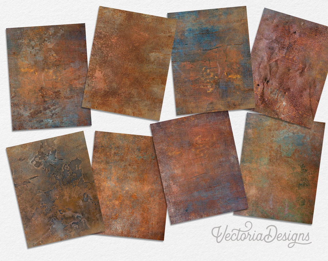 Rough Rust Paper Pack Printable Paper Pack Decorative Paper - Etsy New ...