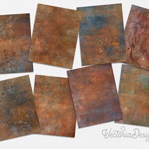 Rough Rust Paper Pack, Printable Paper Pack, Decorative Paper, Digital ...