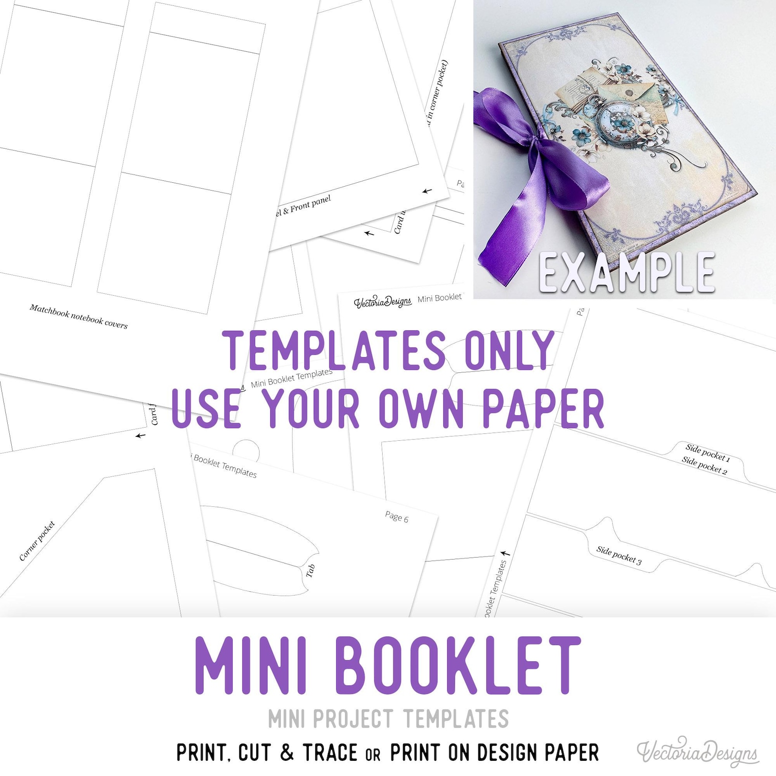 Mini Booklet Templates Mini Booklet Craft Kit Quick Project Junk ...