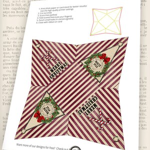 Christmas Box, Pyramid Box, Printable Christmas Favors, Christmas ...
