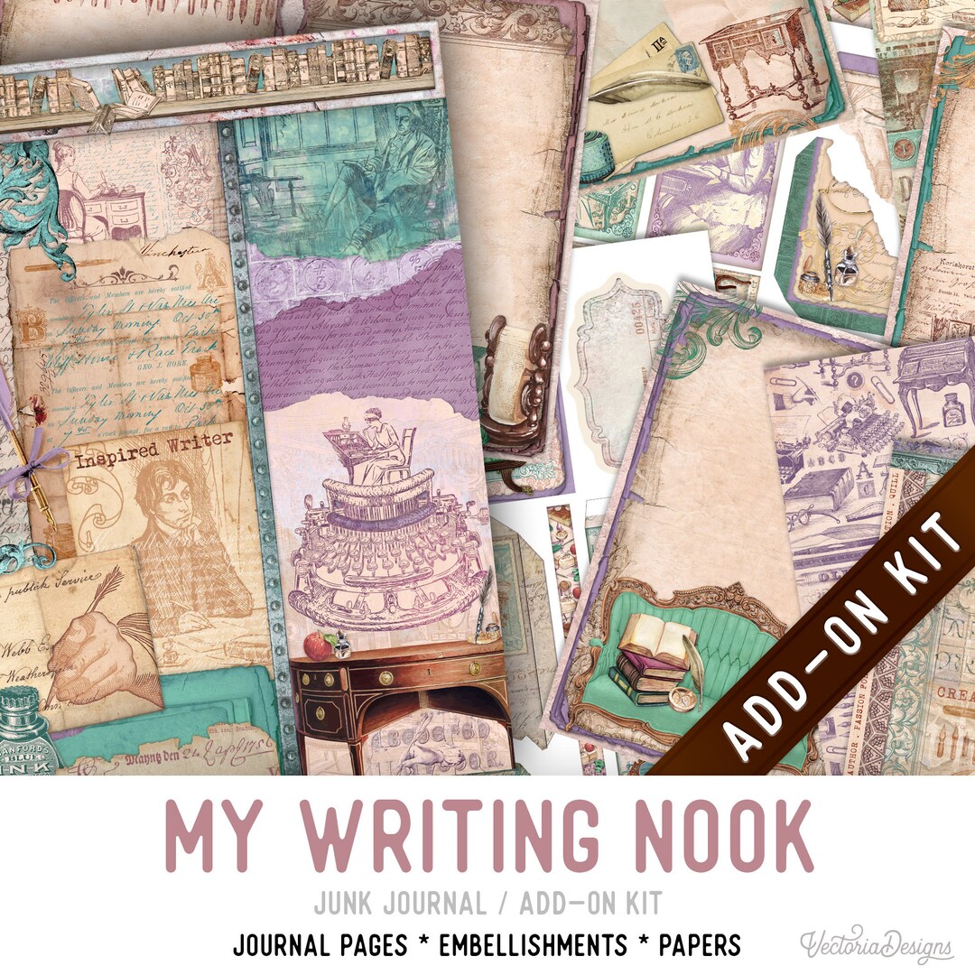 My Writing Nook Junk Journal Kit ADD-ON, Printable Craft Kit With ...