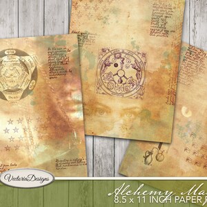 Alchemy Magic Paper Pack, Printable Paper Pack, Decorative Paper ...