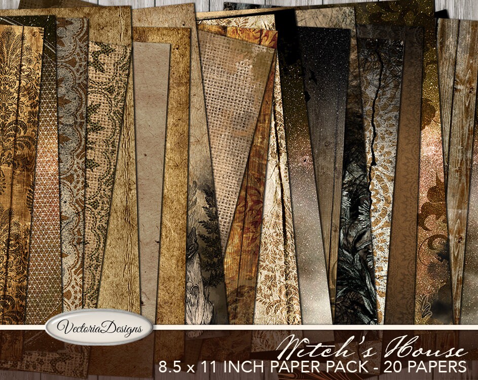 Witch's House Paper Pack, Halloween Paper, Scrapbook Paper, Halloween ...