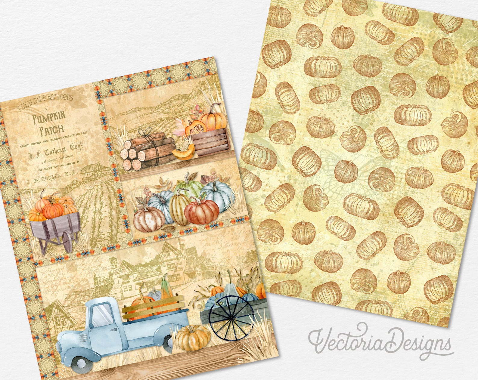 Pumpkin Patch Junk Journal Kit Fall Junk Journal Kit Autumn - Etsy