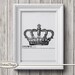 Crown Print Printable Art Black and White Print Dictionary - Etsy