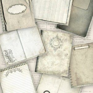 Grunge Notebook Digital Paper 8.5 X 11 Inch Paper Pack Digital Vintage ...