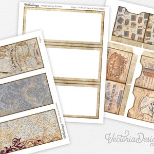 Vintage Library Mini Project Waterfall Booklet Craft Kit Folio Kit ...