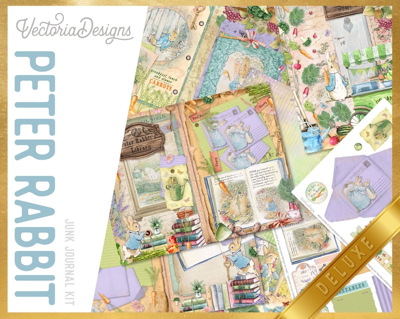 Peter Rabbit DELUXE Junk Journal Kit Journal Printables - Etsy