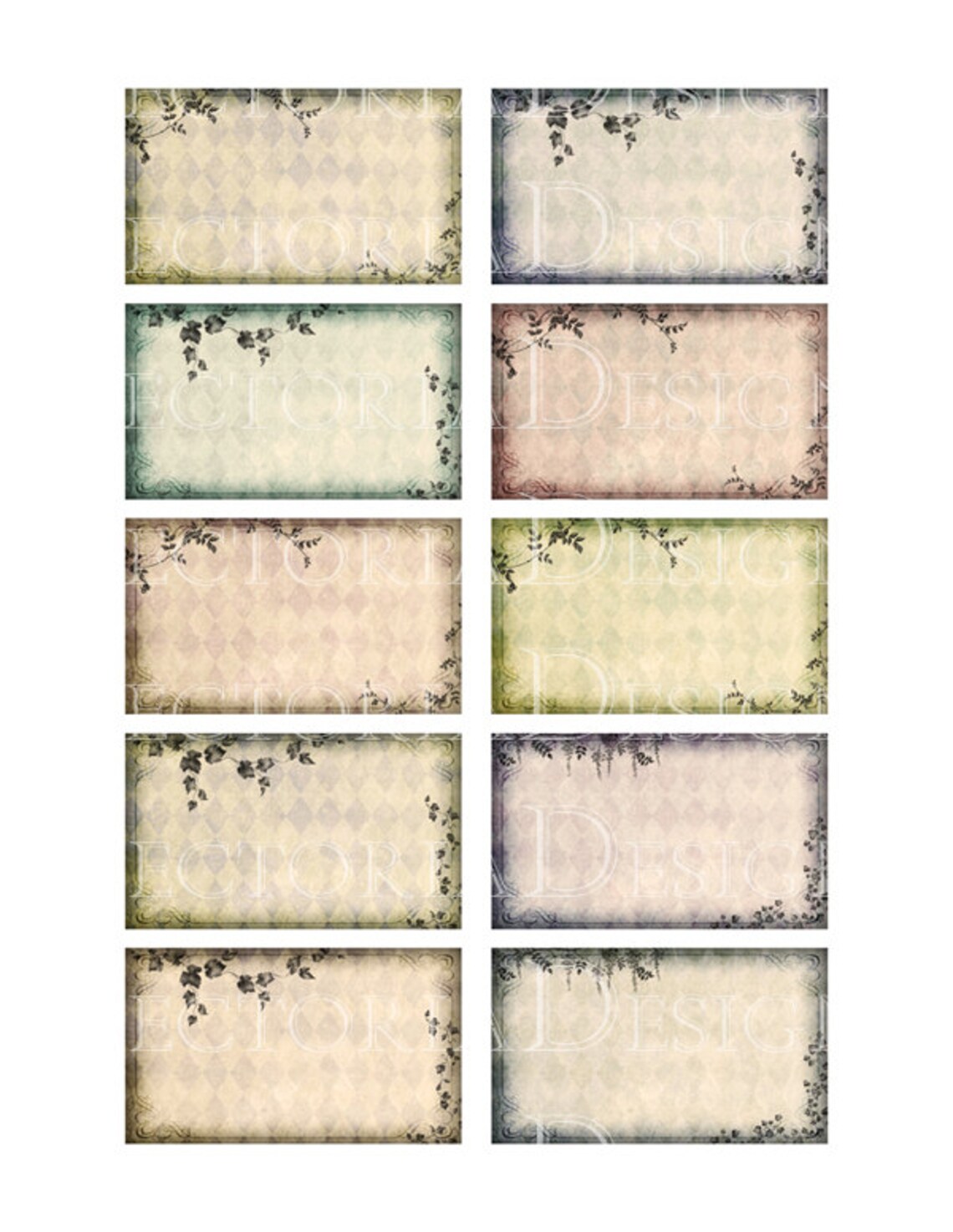 Blank Vintage Labels Printable Paper Craft Art Hobby Crafting - Etsy Canada