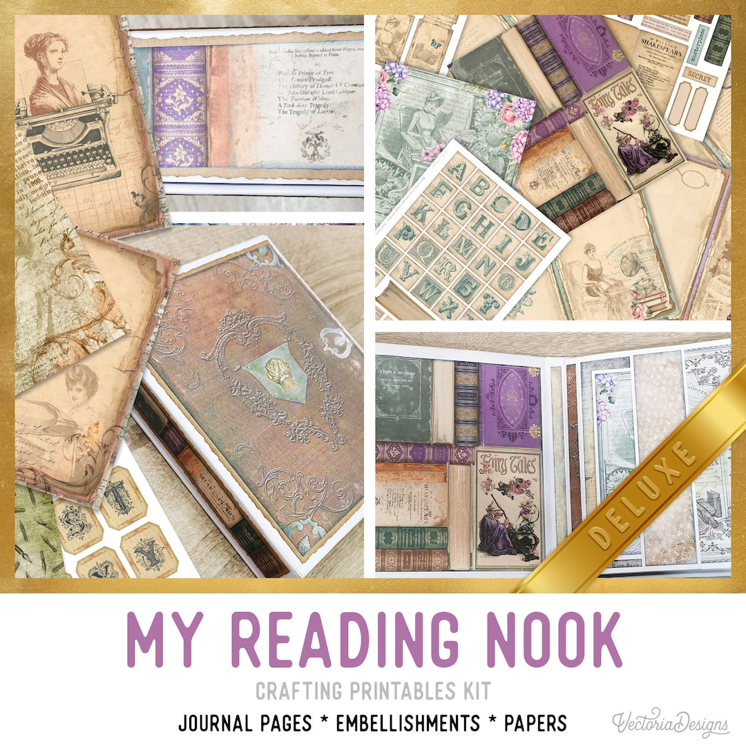 My Reading Nook DELUXE Crafting Printables Kit, Reading Junk Journal ...