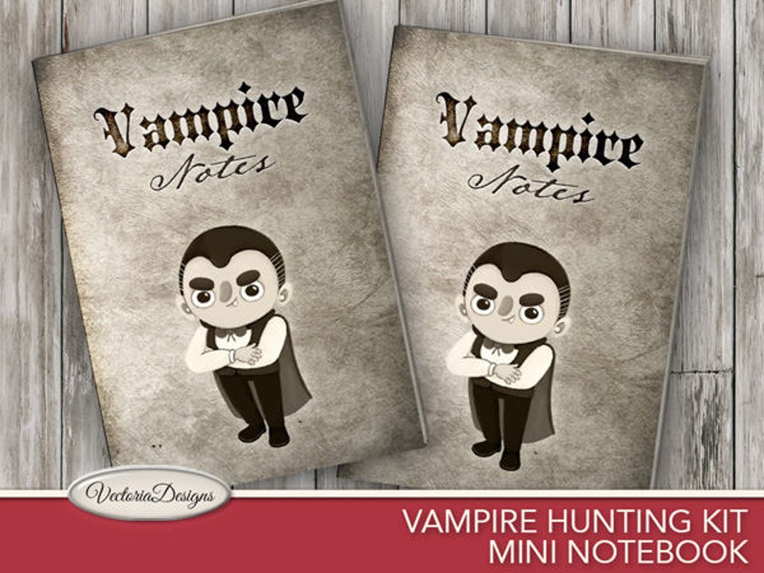 Vampire Hunting Kit, Mini Vampire Hunter, Halloween Cards, Halloween ...