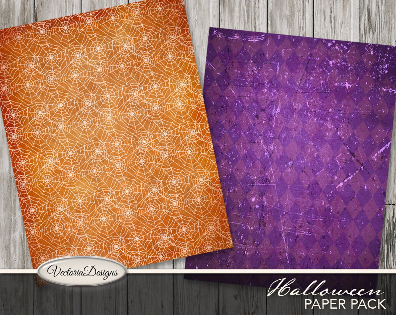 Halloween Paper Pack, Scrapbook Paper, Witch Halloween Pack, Halloween ...