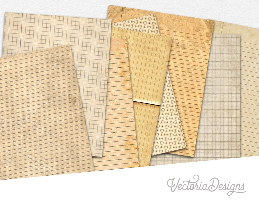 Grunge Notebook Paper, Junk Journal Printable, Digital Notebook Paper ...