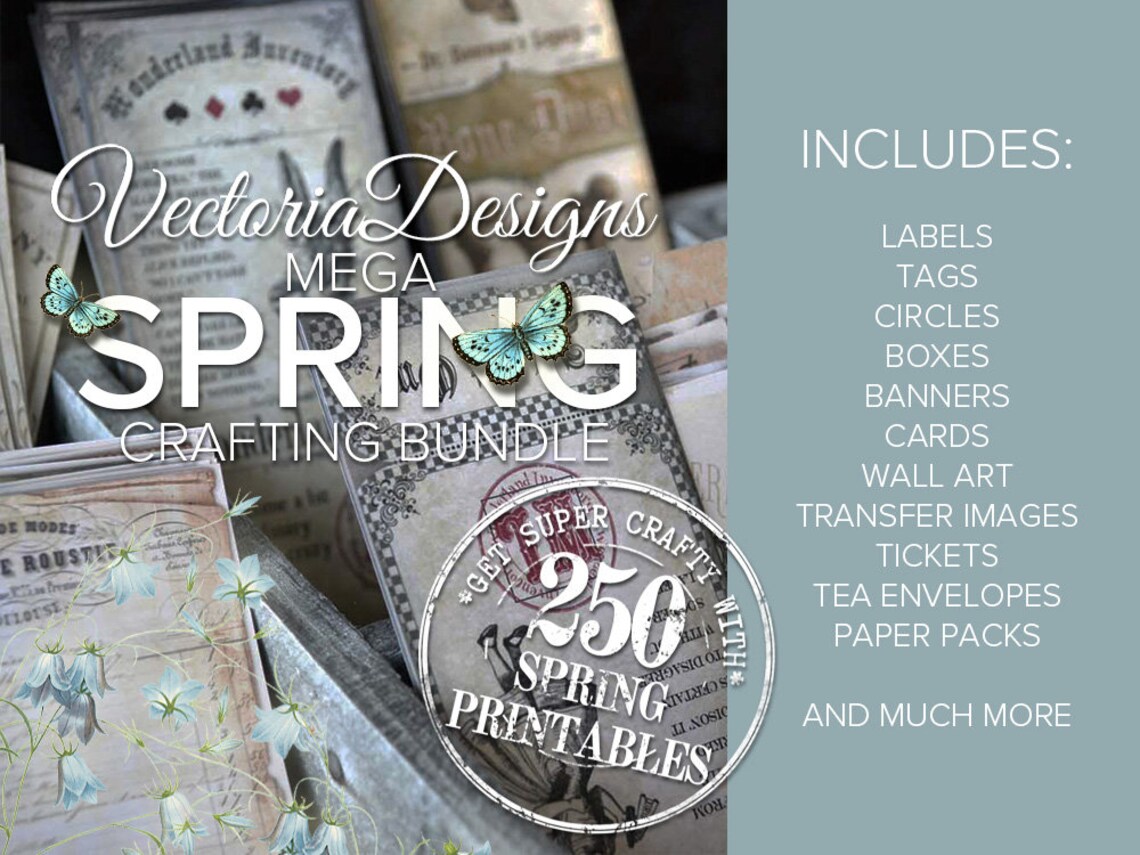 Mega Spring Bundle Printable Paper Scrapbook Journal Mega - Etsy
