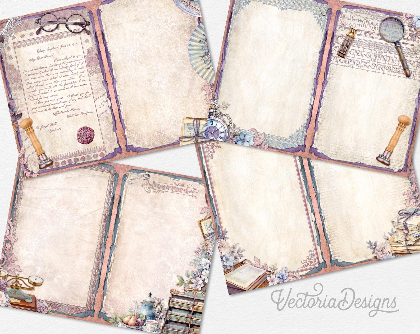 Regency Letters Junk Journal Kit, Letters Junk Journal Kit Vintage ...